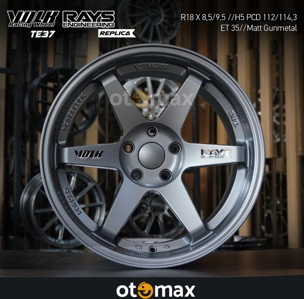 Velg Mobil Volk Rays TE37 Ring 18 Matt Gunmetal – Otomax Store : Jual Velg Mobil & Ban Mobil ...