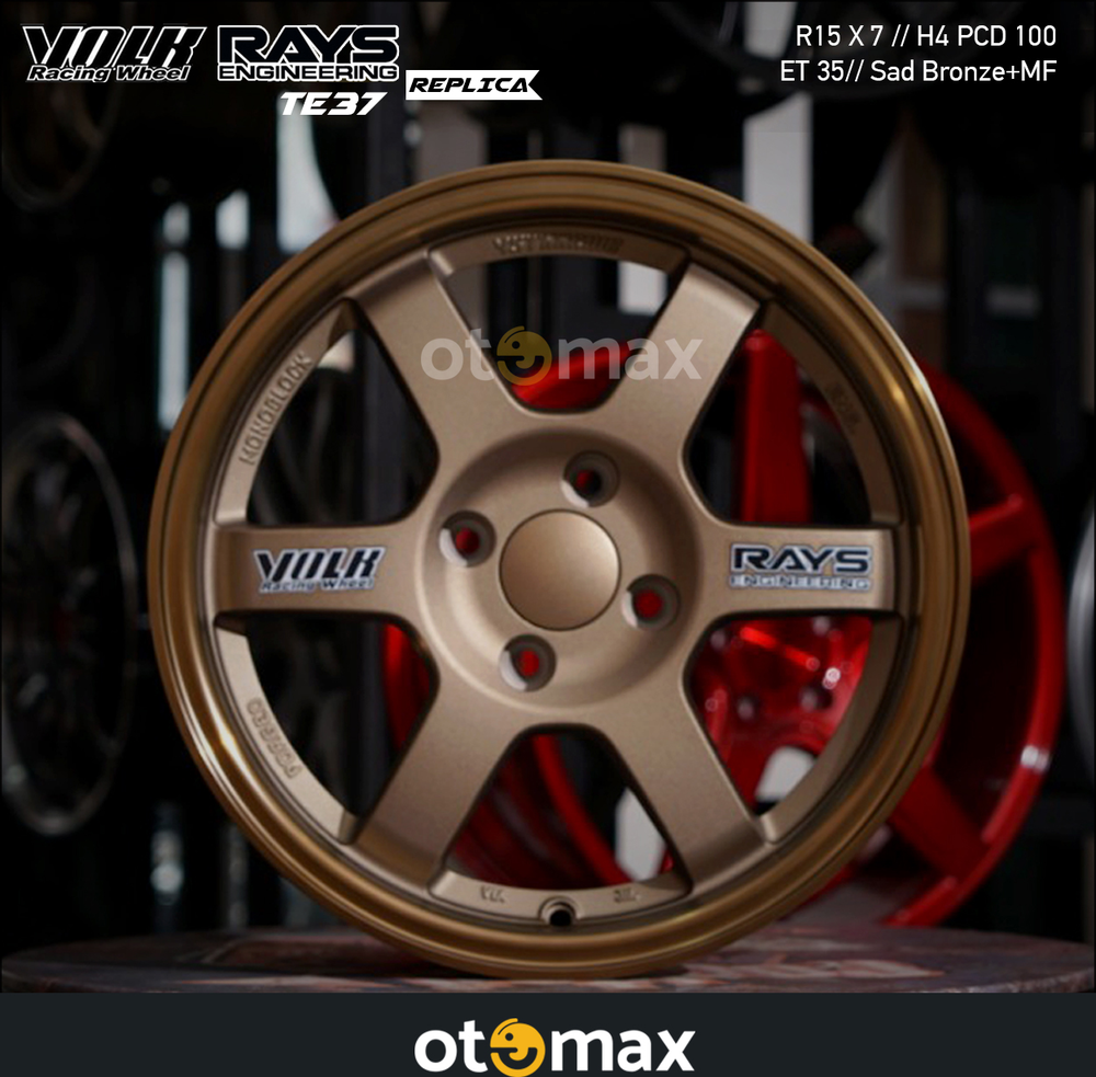 Velg Mobil Volk Rays TE37 Ring 15 Sand Bronze | Otomax Store – Otomax Store : Jual Velg Mobil ...