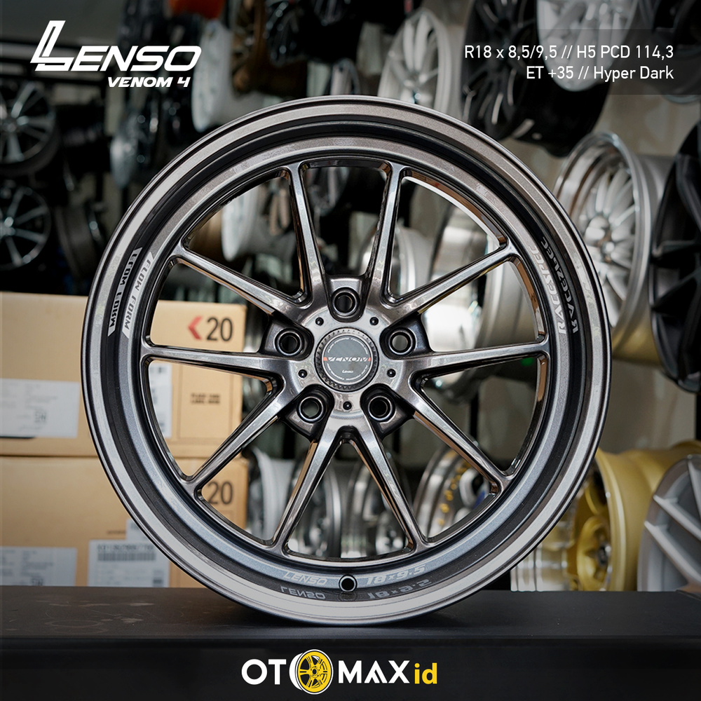 Velg Mobil Lenso Venom 4 Medium Ring 18 Hyper Dark|Otomax Store – Otomax Store : Jual Velg Mobil ...