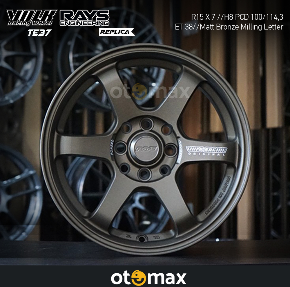 Velg Mobil Volk Rays TE37 853D Ring 15 H8 Matt Bronze Milling Letter | Otomax Store – Otomax ...