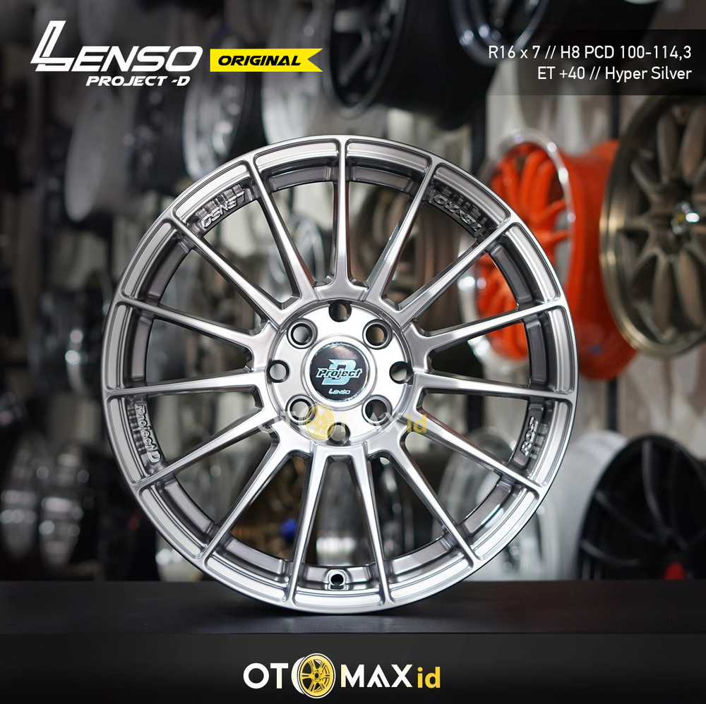 Velg Mobil Lenso Project D Race 5 Ring 16 Hyper Silver|Otomax Store – Otomax Store : Jual Velg ...