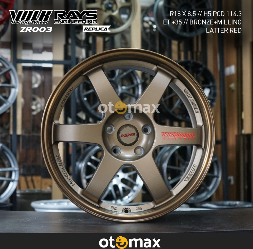 Velg Mobil Volk Rays ZR003 Ring 18 Bronze Milling Letter Red | Otomax Store – Otomax Store ...