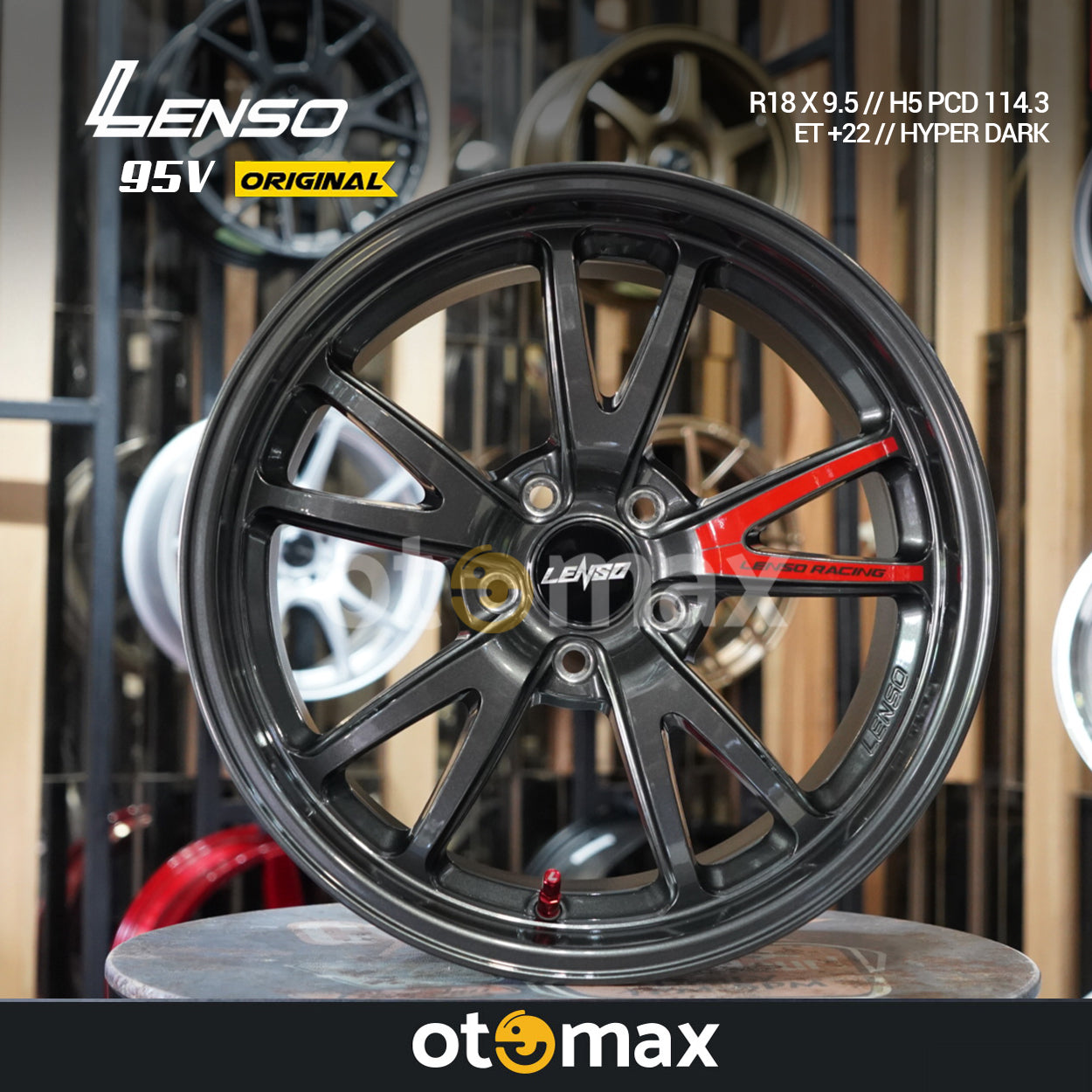 Lenso 95V Ring 18 Hyper Dark - Velg Mobil Berkualitas Tinggi di Indonesia – Otomax Store : Jual ...
