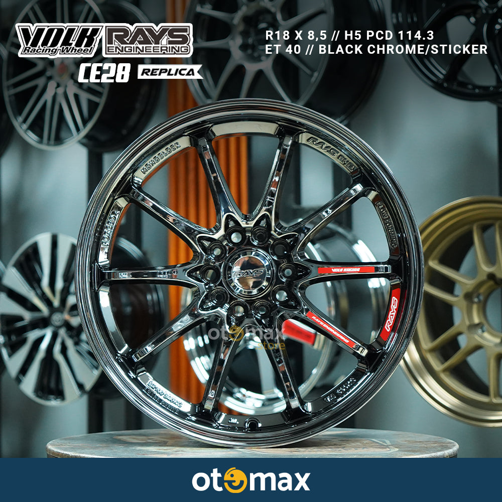 Tersedia Velg Mobil Volk Rays Ce28 Ring 18 Black Chrome Dengan Harga Terjangkau – Otomax Store ...