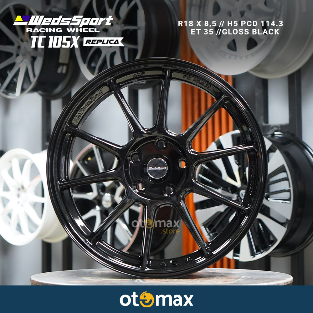 Replika Velg Mobil Wedssport TC105X 18" Gloss Black - Sporty dan Terjangkau – Otomax Store ...