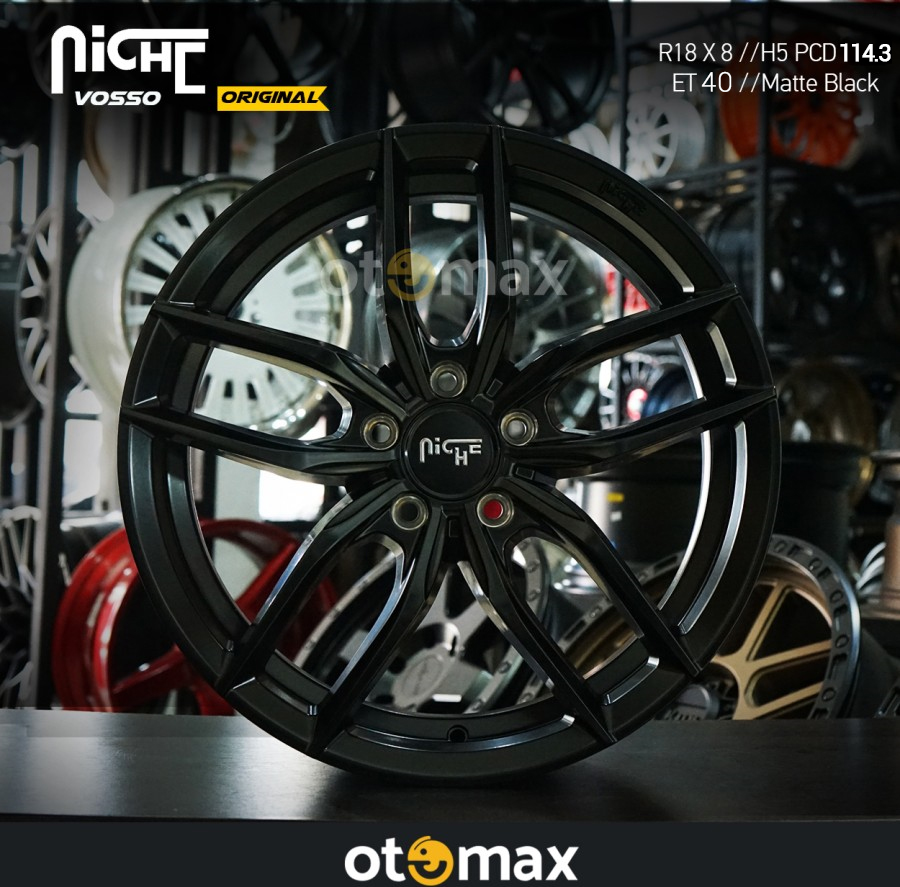 Velg Mobil Niche Vosso Original Ring 18 Matte Black | Otomax Store – Otomax Store : Jual Velg ...
