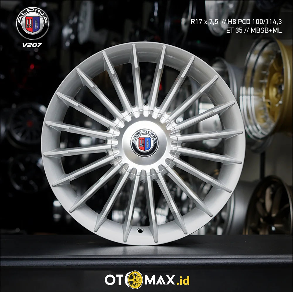 Velg Mobil Alpina V207 Ring 17 Silver – Otomax Store : Jual Velg Mobil & Ban Mobil Original Murah