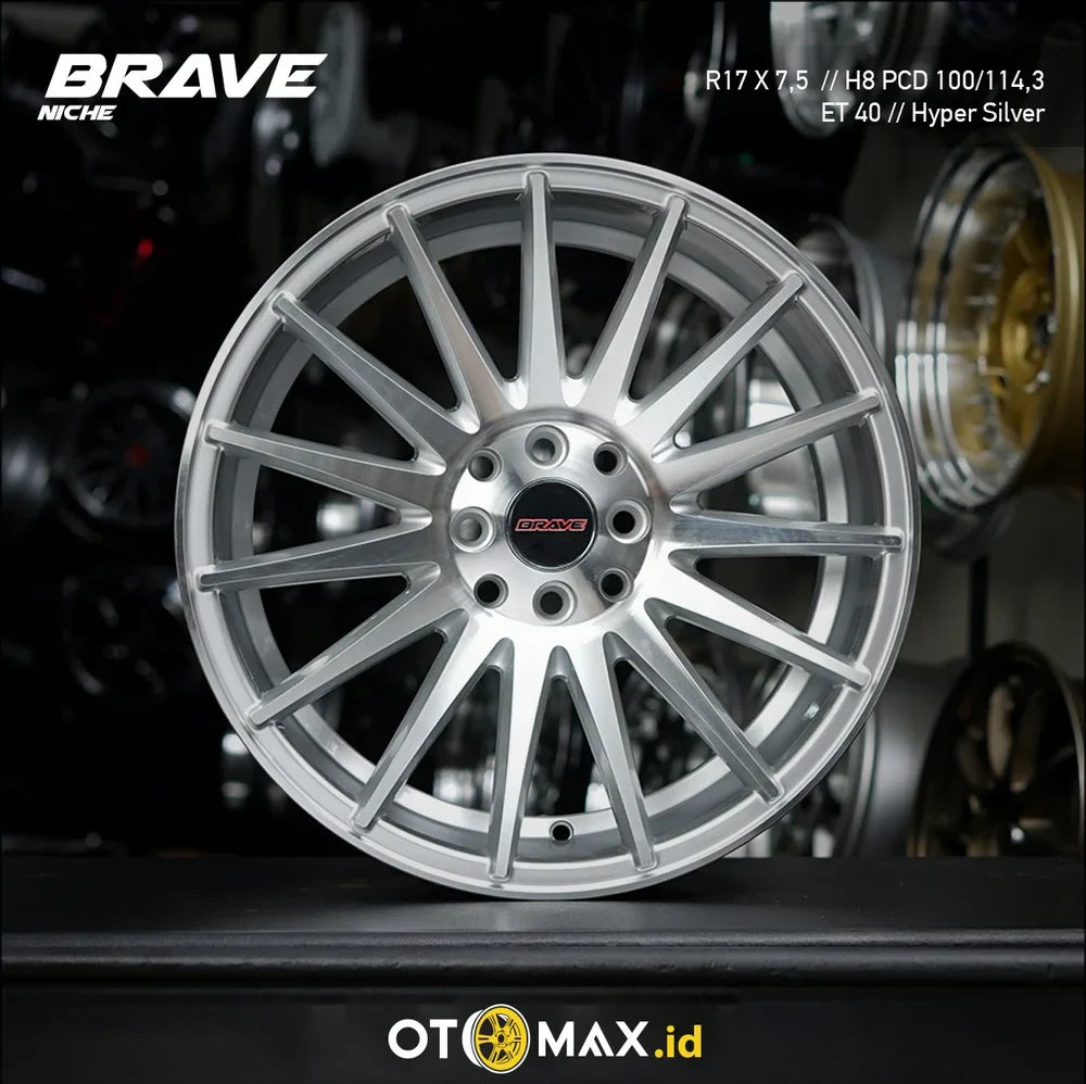 Velg Mobil Brave Niche Ring 17 H8 Silver Full Polish – Otomax Store : Jual Velg Mobil & Ban ...