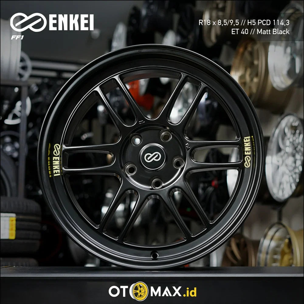 Dapatkan Enkei FF1 Ring 18 Matt Black - Velg Mobil Stylish & Kuat – Otomax Store : Jual Velg ...