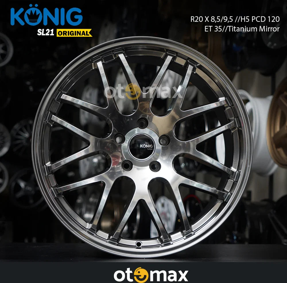 Velg Mobil Konig SL21 Original Ring 20 Titanium Mirror | Otomax Store – Otomax Store : Jual Velg ...