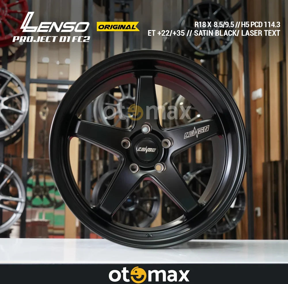 Velg Mobil Lenso D-1FC Ring 18 Hitam Satin - Desain Inovatif dari Thailand – Otomax Store : Jual ...