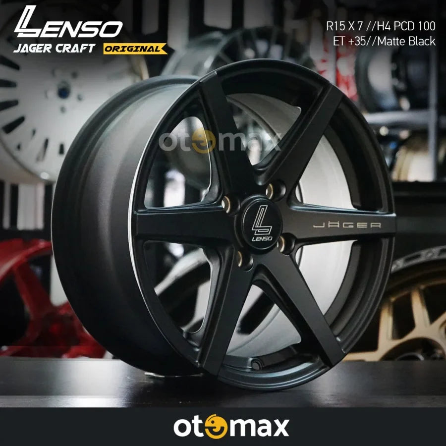 Velg Mobil Lenso Jager Craft Ring 15 Matt Black|Otomax Store – Otomax Store : Jual Velg Mobil ...