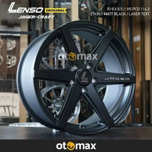 Velg Mobil Lenso Jager Craft Ring 18 Matt Black Laser Text|Otomax Store – Otomax Store : Jual ...