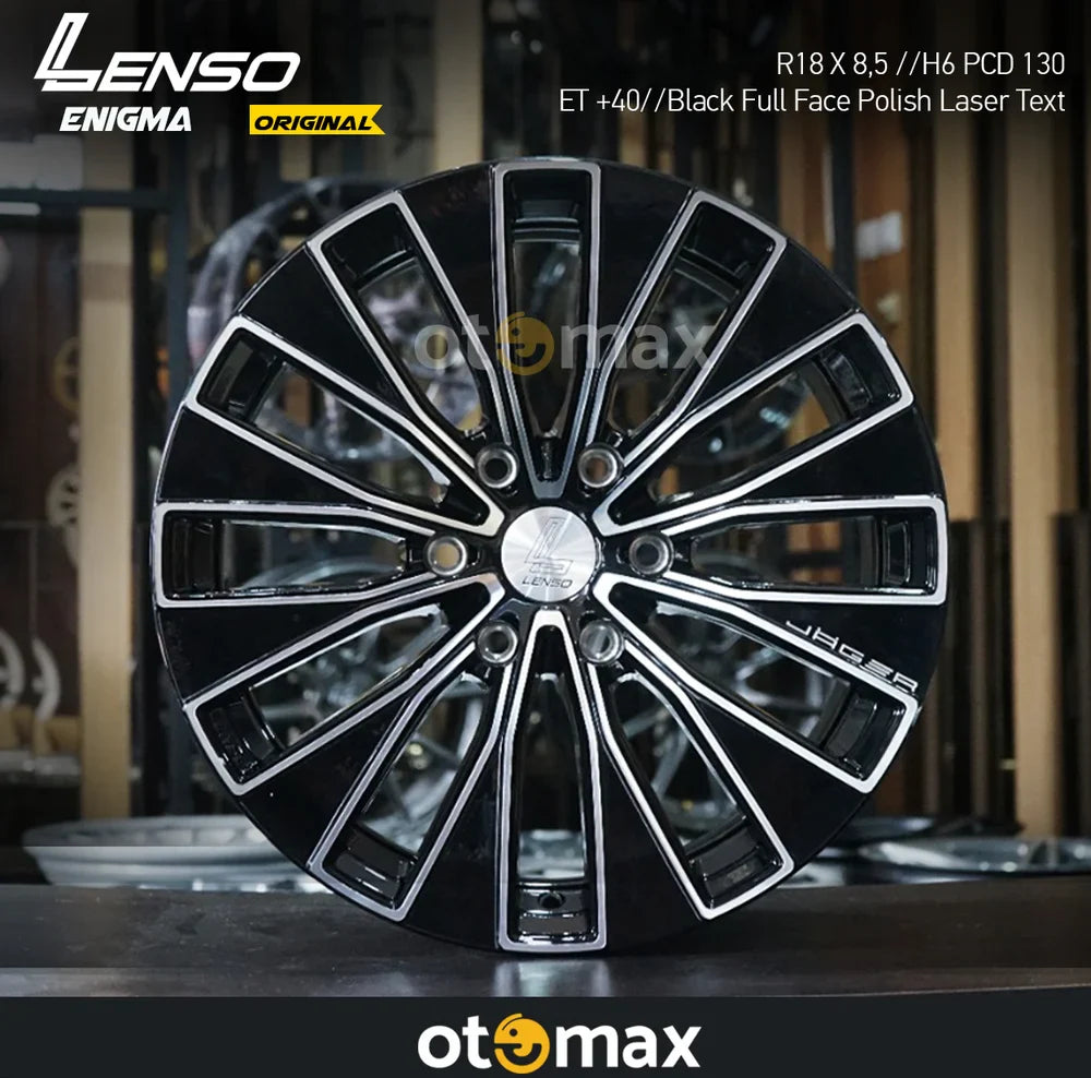 Velg Mobil Lenso Jager Enigma Ring 18 Black Face Polish|Otomax Store – Otomax Store : Jual Velg ...