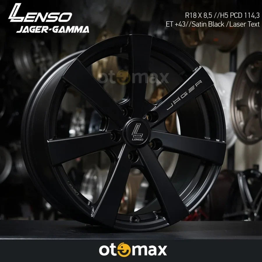 Velg Mobil Lenso Jager Gamma Ring 18 Satin Black|Otomax Store – Otomax Store : Jual Velg Mobil ...