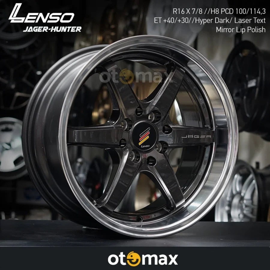 Velg Mobil Lenso Jager Hunter Ring 16 Hyper Dark Laser Text Mirror Lip Polish|Otomax Store ...