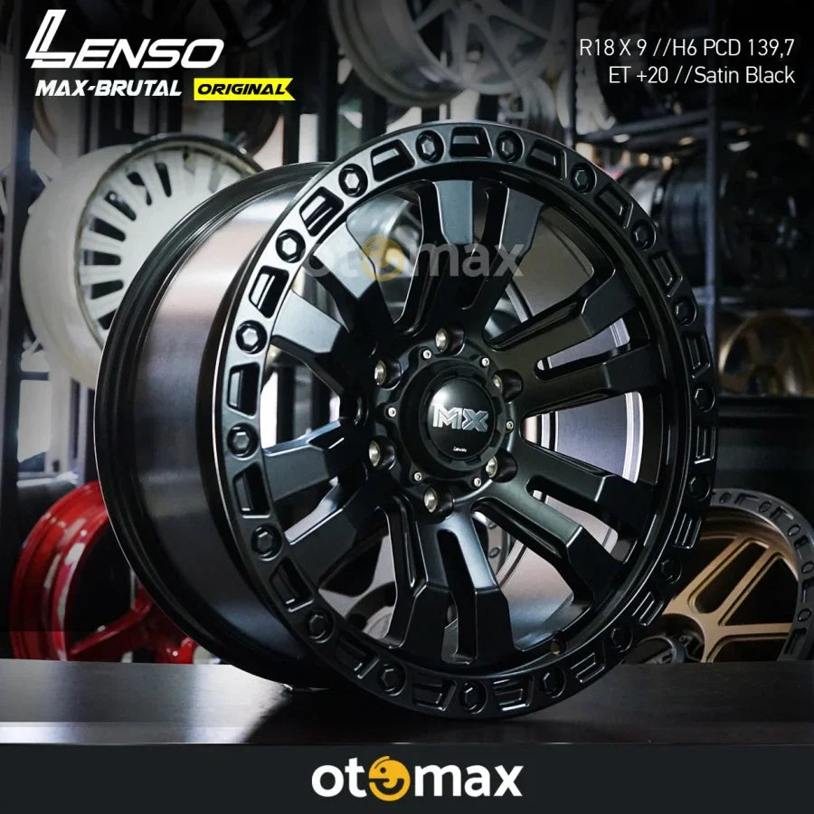 Velg Mobil Lenso Max Brutal Ring 18 Satin Black|Otomax Store – Otomax Store : Jual Velg Mobil ...