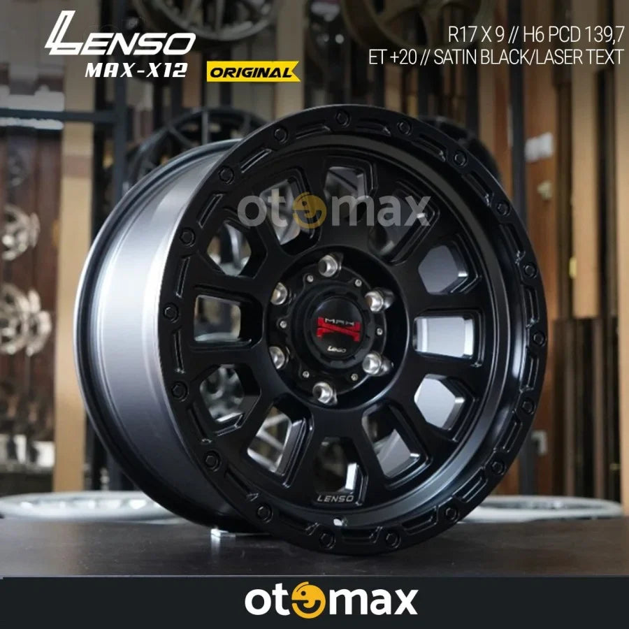 Velg Mobil Lenso MAX X12 Ring 17 Satin Black|Otomax Store – Otomax Store : Jual Velg Mobil & Ban ...