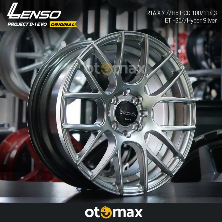 Velg Mobil Lenso Project D Evo 1 Ring 16 Hyper Silver|Otomax Store – Otomax Store : Jual Velg ...