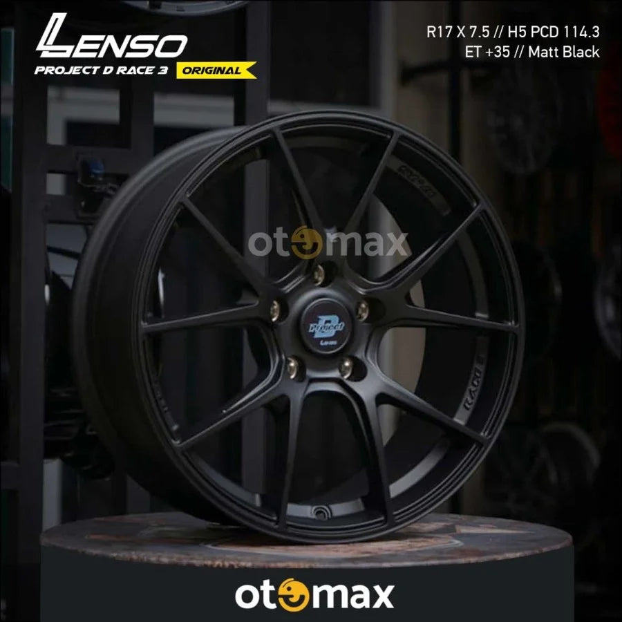 Velg Mobil Lenso Project D Race 3 Ring 17 Matt Black|Otomax Store – Otomax Store : Jual Velg ...