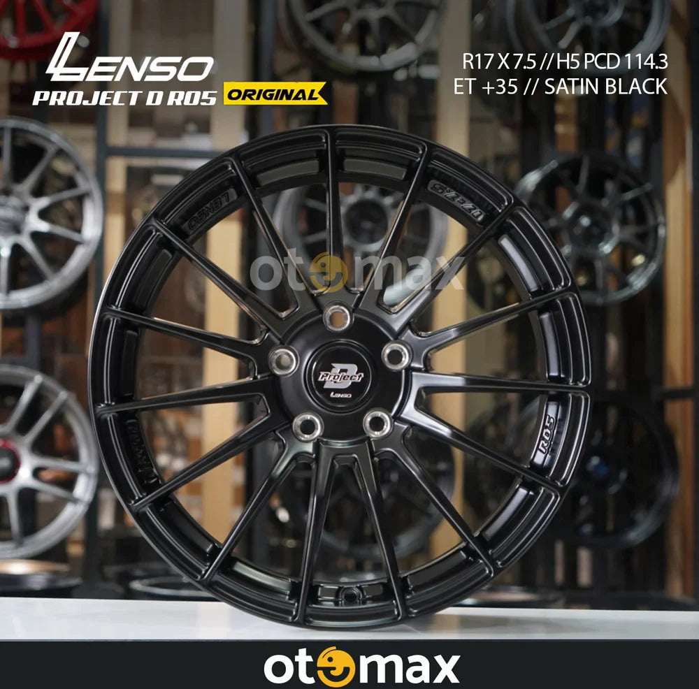 Velg Mobil Lenso Project D Race 5 Ring 17 Sattin Black|Otomax Store – Otomax Store : Jual Velg ...