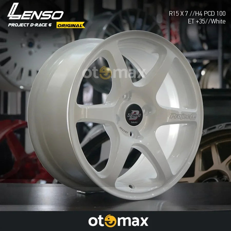 Velg Mobil Lenso Project D Race 6 Ring 15 White|Otomax Store – Otomax Store : Jual Velg Mobil ...