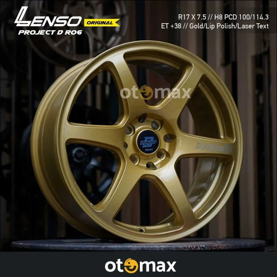 Velg Mobil Lenso Project D Race 6 Ring 17 Gold/Lip Polish/Laser Text|Otomax Store – Otomax Store ...