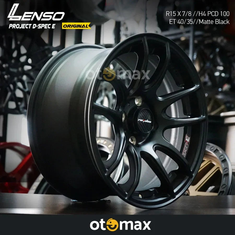Lenso Project D Spec E 15" Matt Black - Velg Mobil Berkualitas Tinggi – Otomax Store : Jual Velg ...