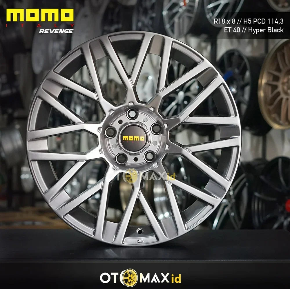 Velg Mobil Momo Revenge 18" - Kesempurnaan Desain Sporty Hyper Black – Otomax Store : Jual Velg ...