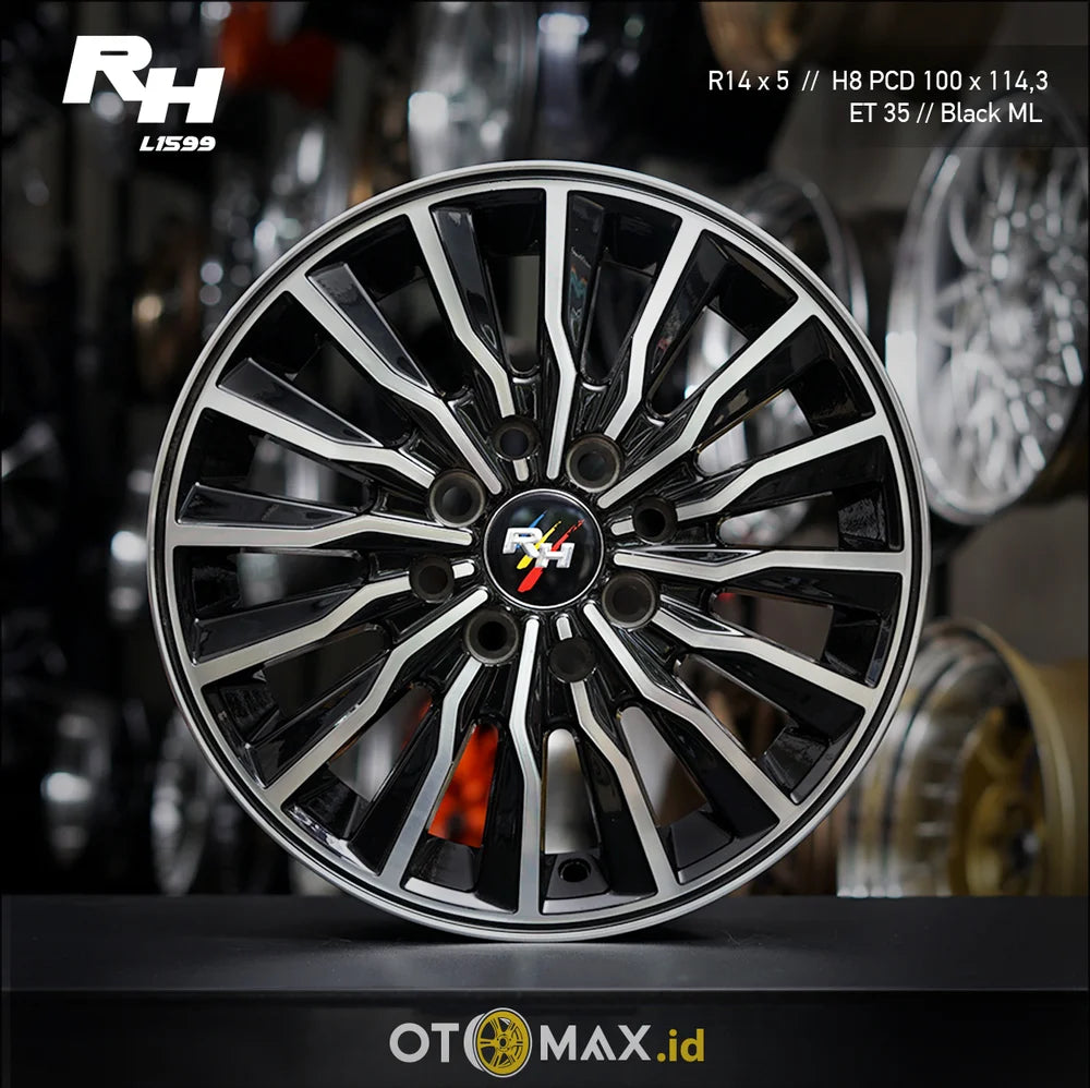 Velg Mobil Klasik Multispoke RH L1599 Ring 14 Black ML - Desain Elegan – Otomax Store : Jual ...