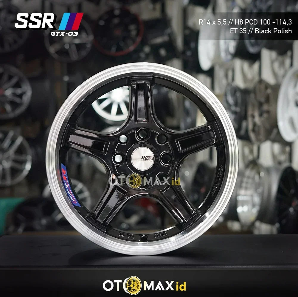 Velg Mobil SSR GTX-03 5075 Ring 14 Black Polish - Performa Tinggi dan Stylish – Otomax Store ...
