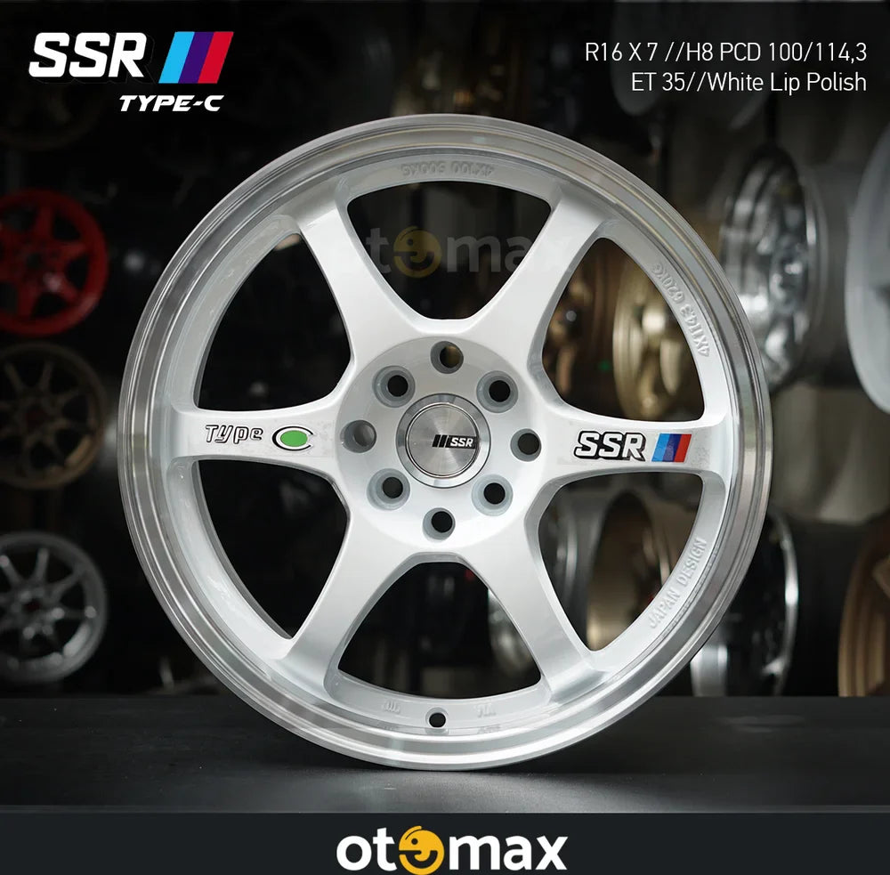 Velg Mobil SSR Type C Ring 16 H4 White – Otomax Store : Jual Velg Mobil & Ban Mobil Original Murah
