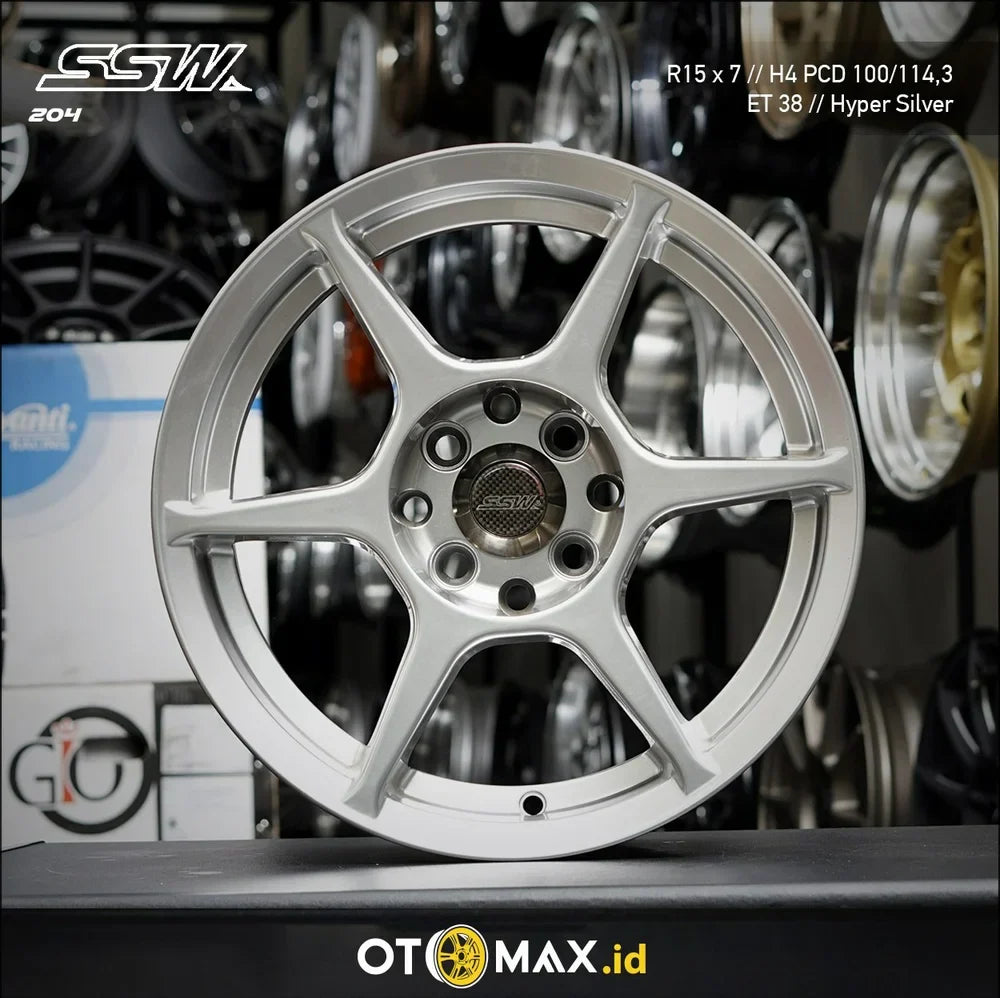 Upgrade Gaya Mobil Anda dengan Velg SSW 204 Ring 15 Hyper Silver – Otomax Store : Jual Velg ...
