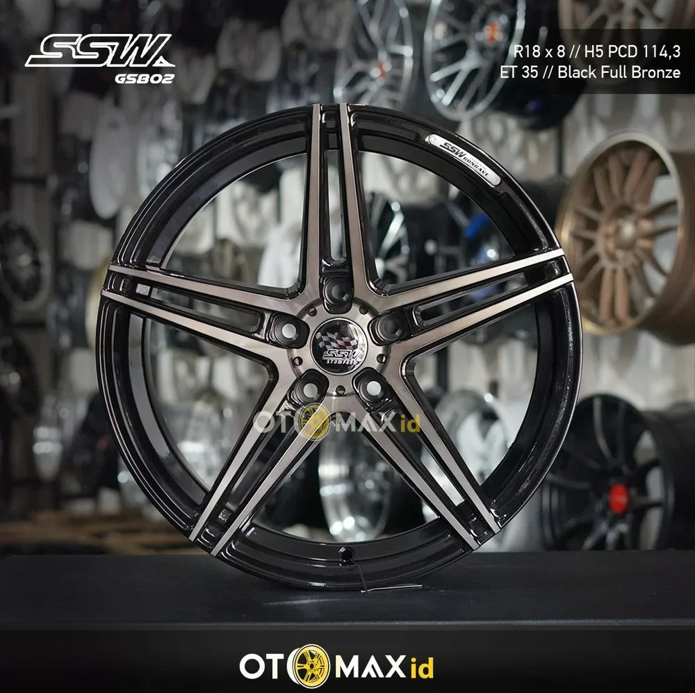 Velg Mobil SSW GS802 Ring 18 H5 Black Full Bronze|Otomax Store – Otomax Store : Jual Velg Mobil ...