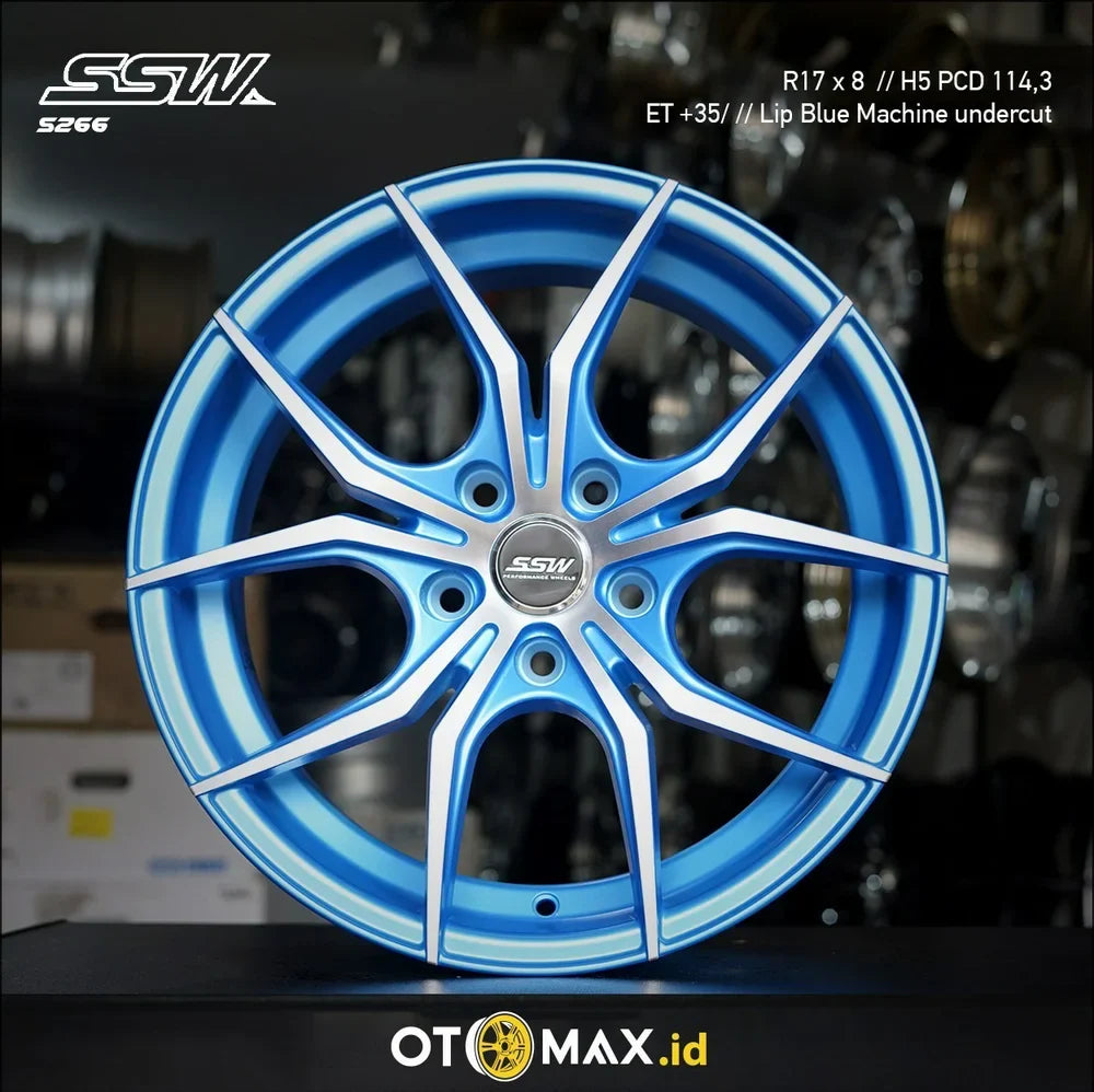 Velg Mobil SSW Ring 17 Lip Blue Machine Undercut|Otomax Store – Otomax Store : Jual Velg Mobil ...