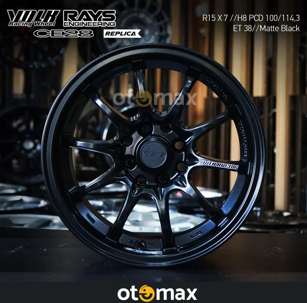 Velg Mobil Rays CE28 Ring 15 - Desain Sporty Matte Hitam & Stabilitas – Otomax Store : Jual Velg ...