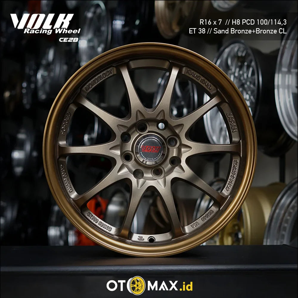 Velg Mobil Volk Rays CE28 Ring 16 Sand Bronze Bronze Coating Lip – Otomax Store : Jual Velg ...