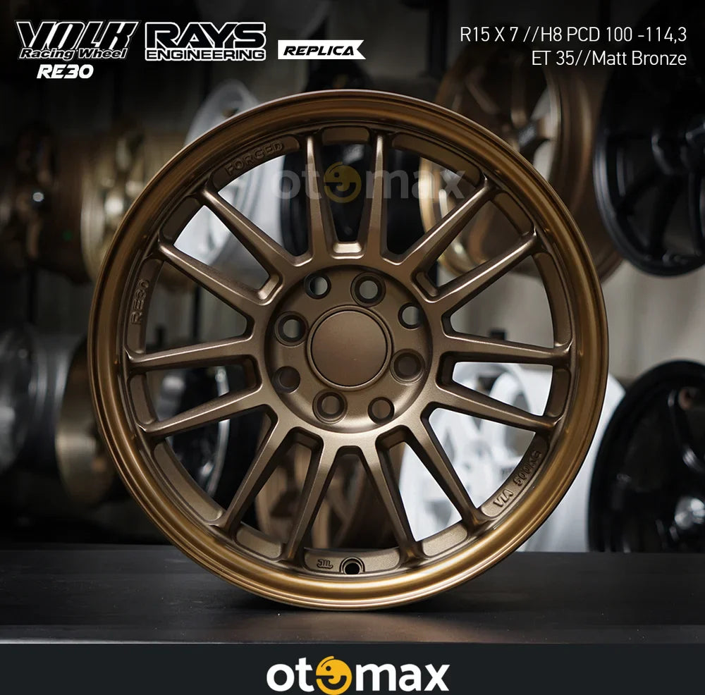 Velg Mobil Volk Rays RE30 Ring 15 Matt Bronze | Otomax Store – Otomax Store : Jual Velg Mobil ...