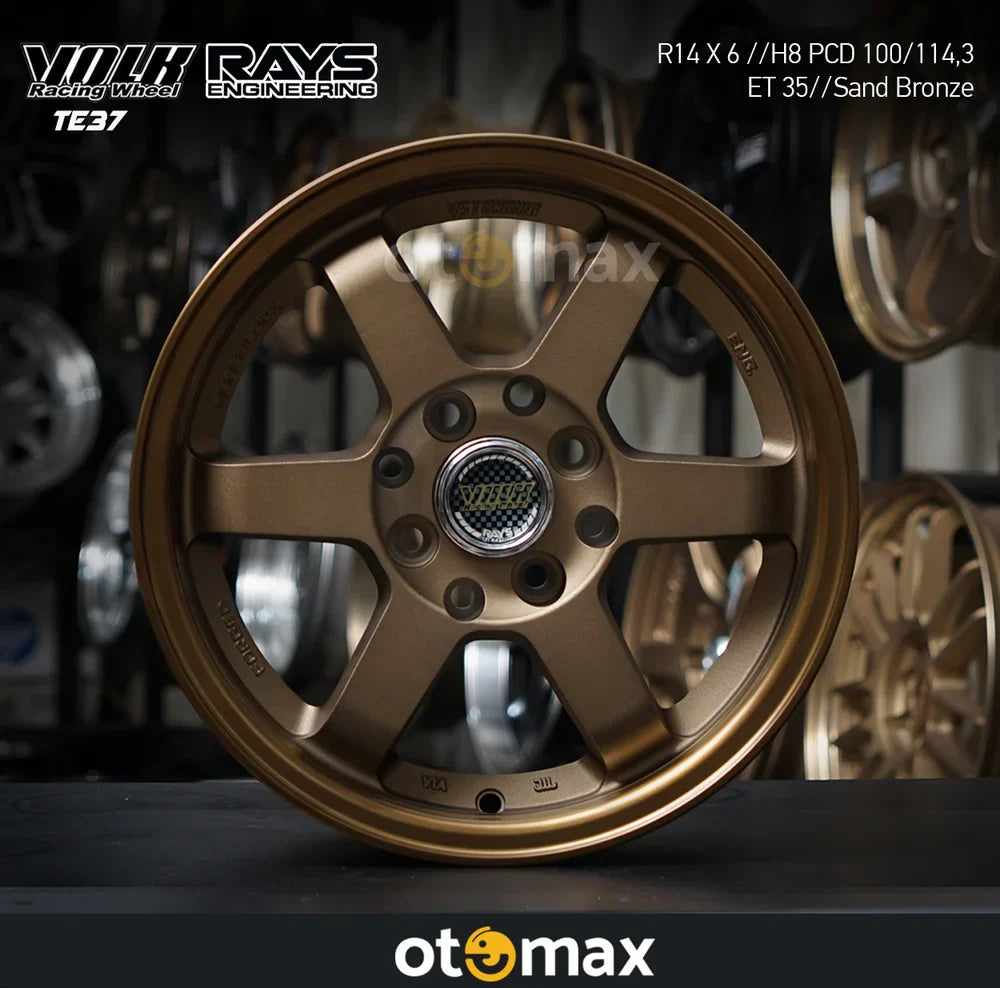 Velg Mobil Volk Rays TE37 60113 Ring 14 Sand Bronze | Otomax Store – Otomax Store : Jual Velg ...