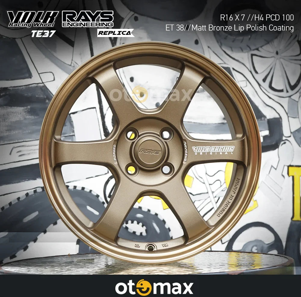 Velg Mobil Volk Rays TE37 853D Ring 16 H4 Matt Bronze Lip Polish Coating | Otomax Store – Otomax ...