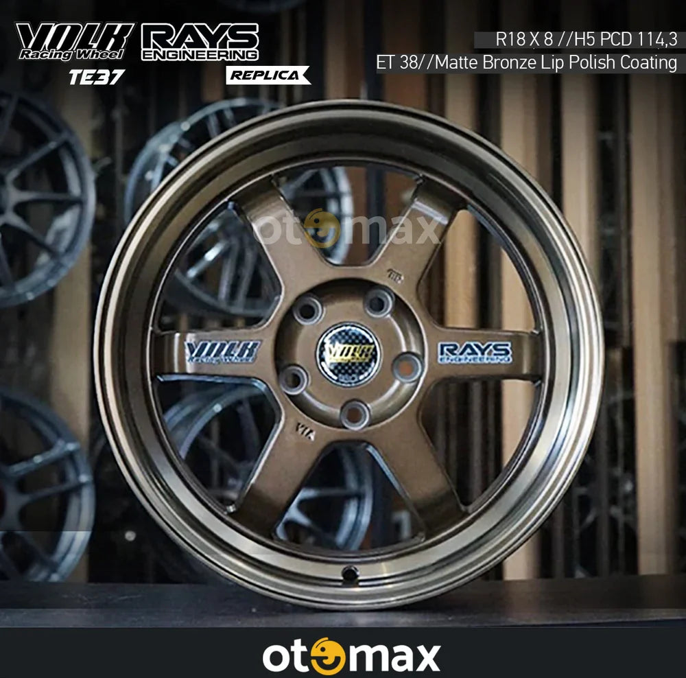 Velg Mobil Volk Rays TE37 H658 Ring 18 Matt Bronze Lip Polish Coating | Otomax Store – Otomax ...