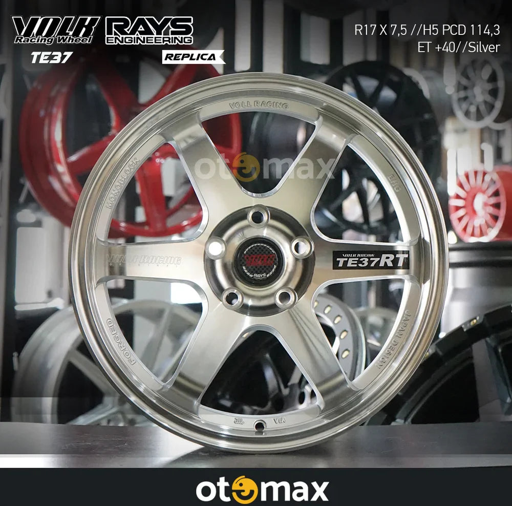 Velg Mobil Volk Rays TE37 HON4 Ring 17 Silver | Otomax Store – Otomax Store : Jual Velg Mobil ...
