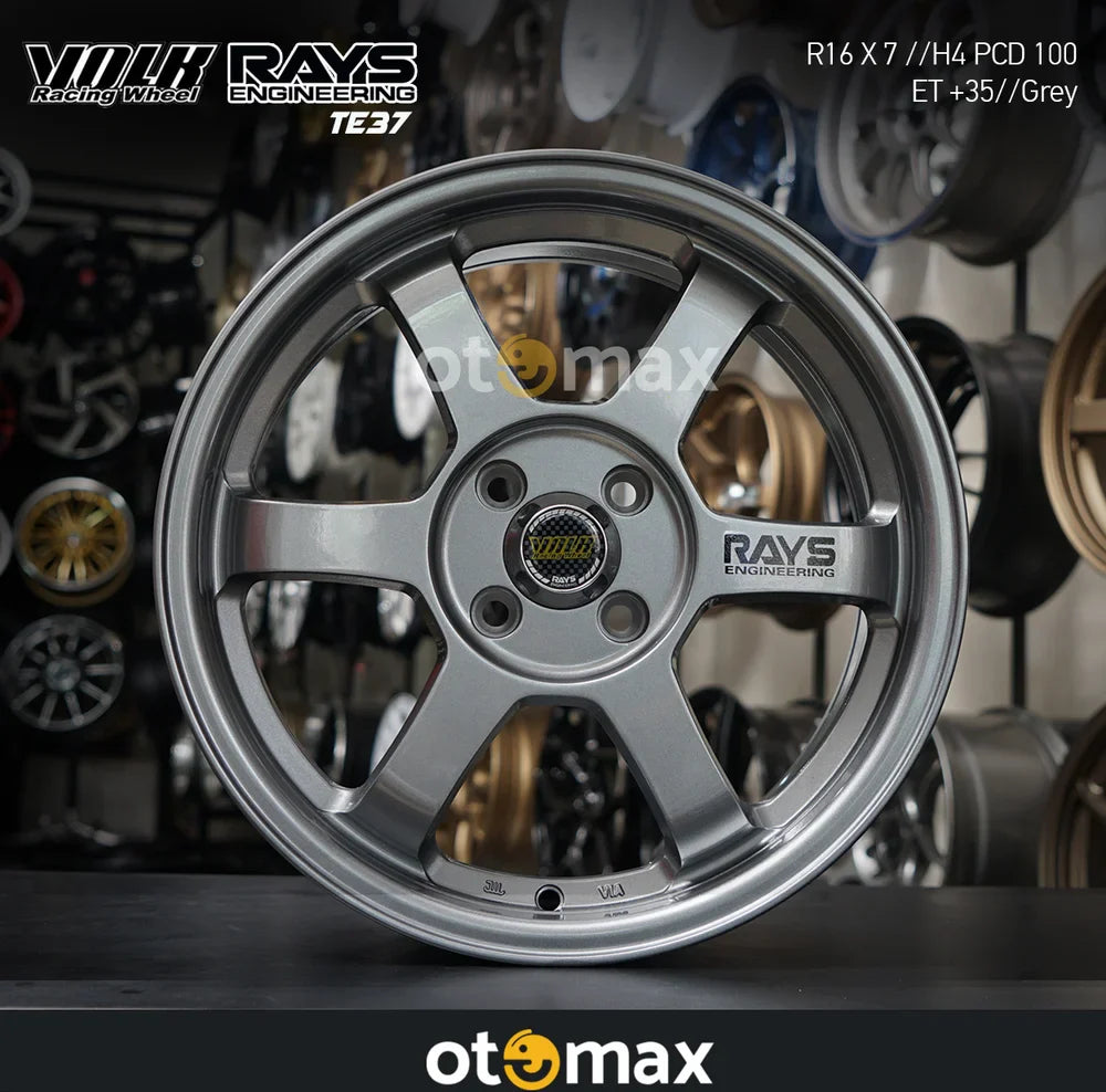 Velg Mobil Volk Rays TE37 JK1083 Ring 16 Gray | Otomax Store – Otomax Store : Jual Velg Mobil ...