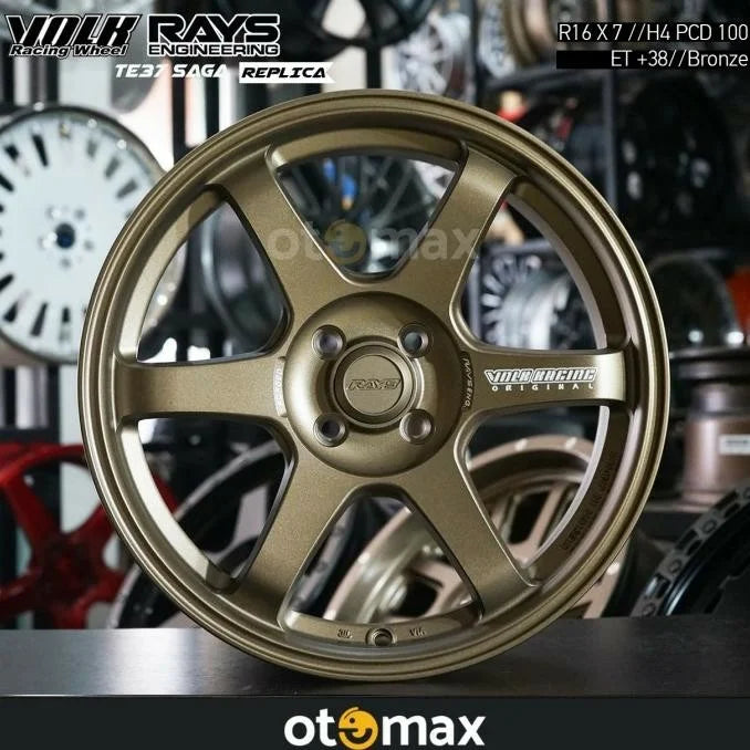 Velg Mobil Volk Rays TE37 Ring 16 H4 Bronze | Otomax Store – Otomax Store : Jual Velg Mobil ...