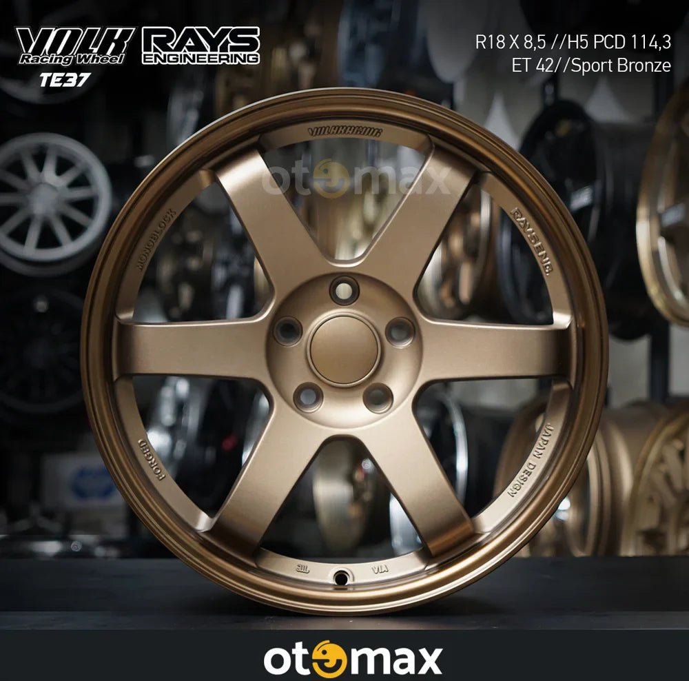 Velg Mobil Volk Rays TE37 Ring 18 Sport Bronze | Otomax Store – Otomax Store : Jual Velg Mobil ...