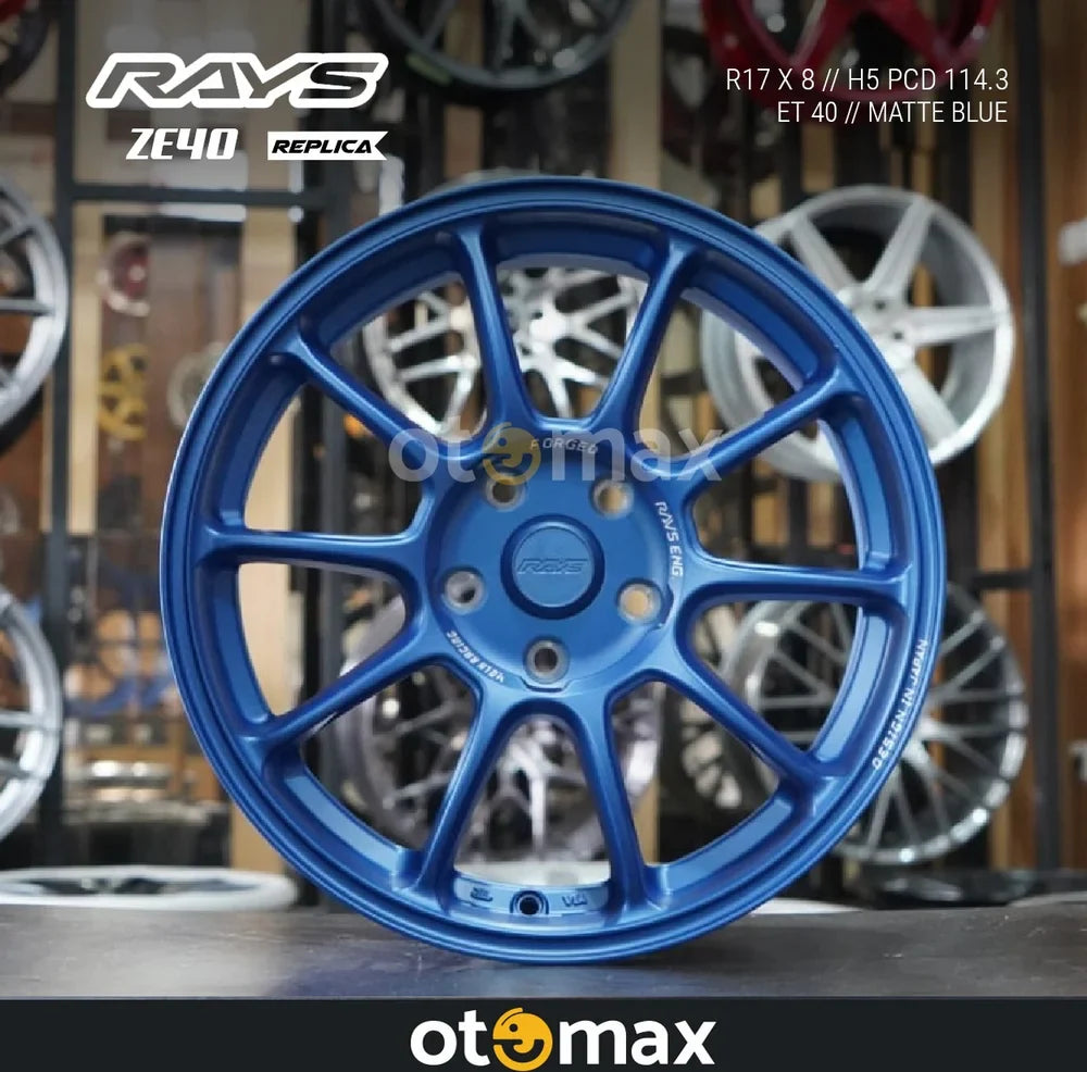 Velg Mobil Volk Rays ZE40 Ring 17 Matt Blue/Milling | Otomax Store – Otomax Store : Jual Velg ...