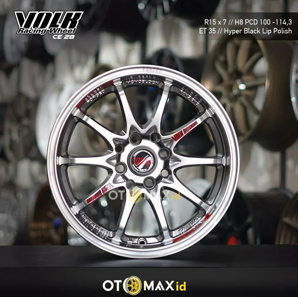 Velg Mobil Volk Ring 15 Hyper Black Lip Polish | Otomax Store – Otomax Store : Jual Velg Mobil ...