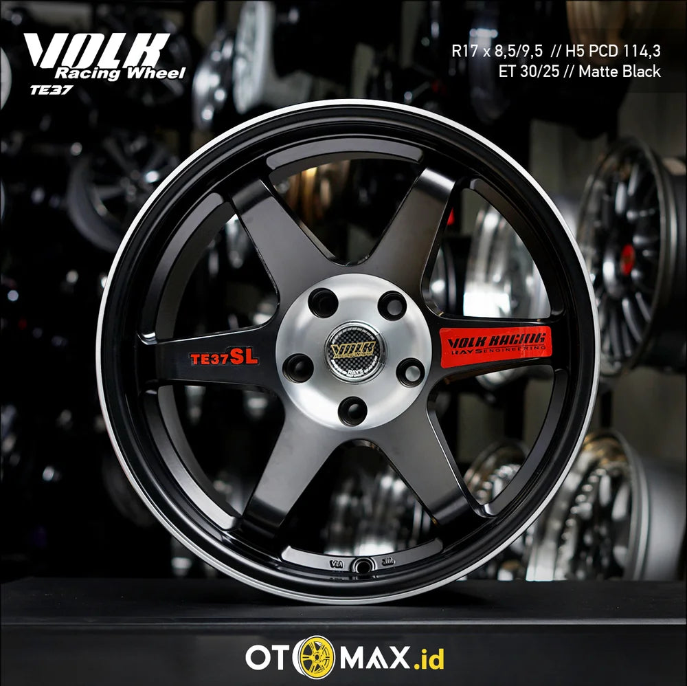 Volk TE37 Velg Mobil Ring 17 Matte Black - Pilihan Ekonomis | Rays – Otomax Store : Jual Velg ...
