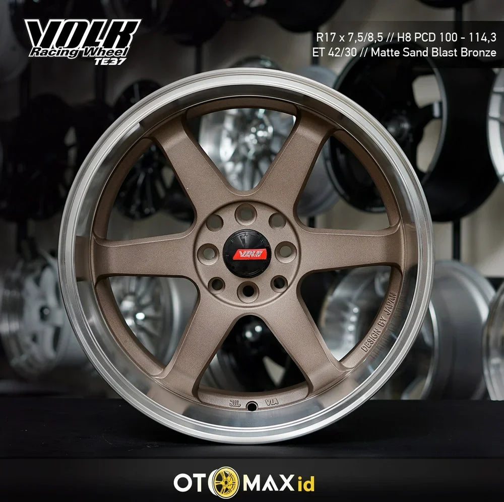 Velg Mobil Volk TE37 Ring 17 Matte Sandblast Bronze | Otomax Store – Otomax Store : Jual Velg ...