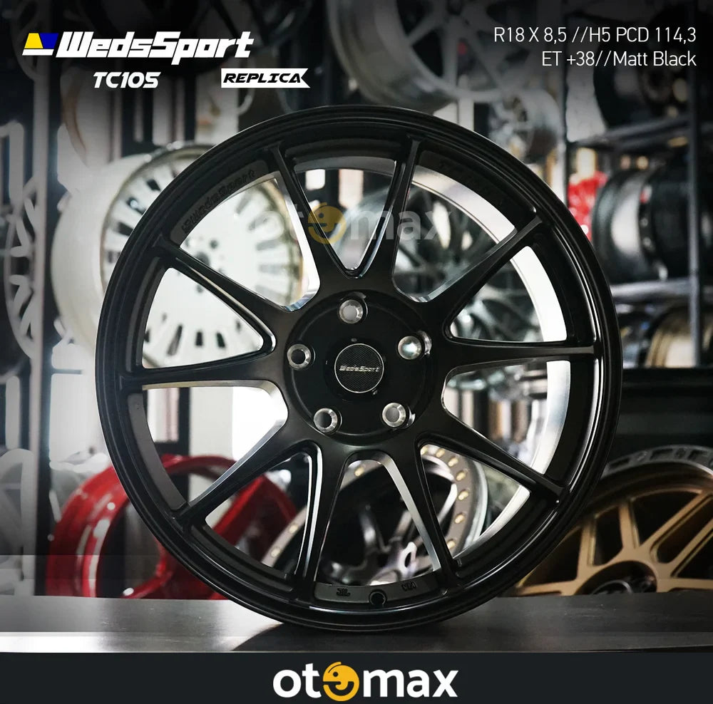 Velg Mobil Ring 18 Matt Black Weds Sport TC105 - Cocok untuk Mobil Sport – Otomax Store : Jual ...